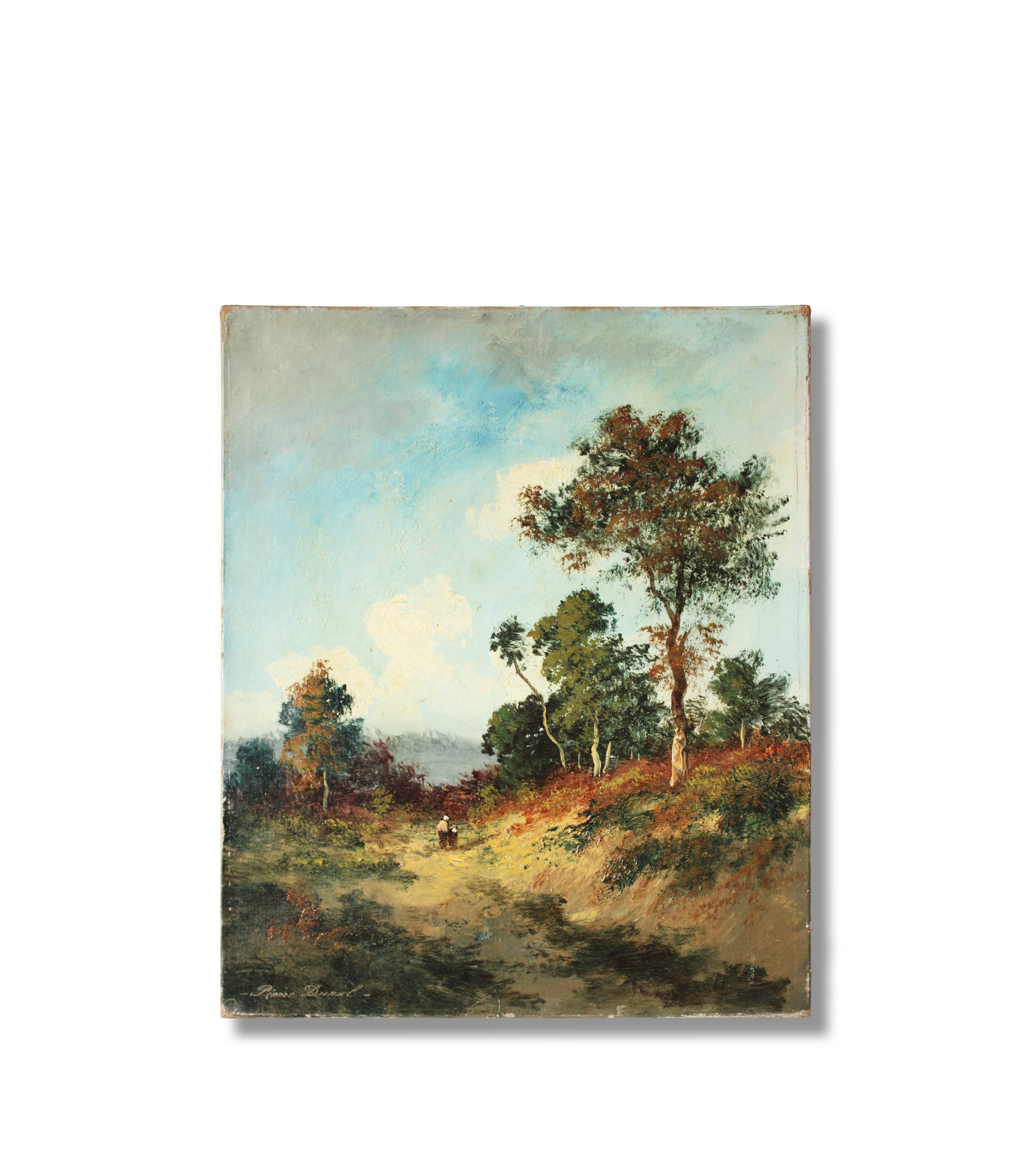 Pierre Duval antique oil painting La Promenade