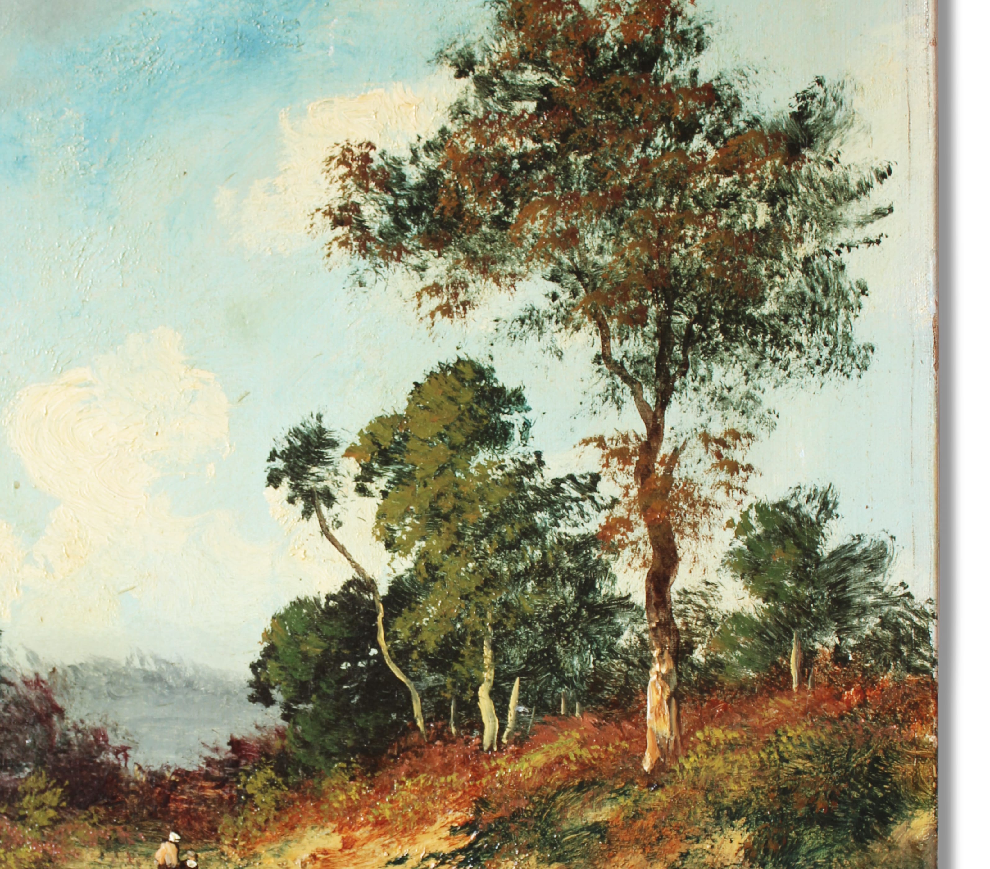 Pierre Duval antique oil painting La Promenade