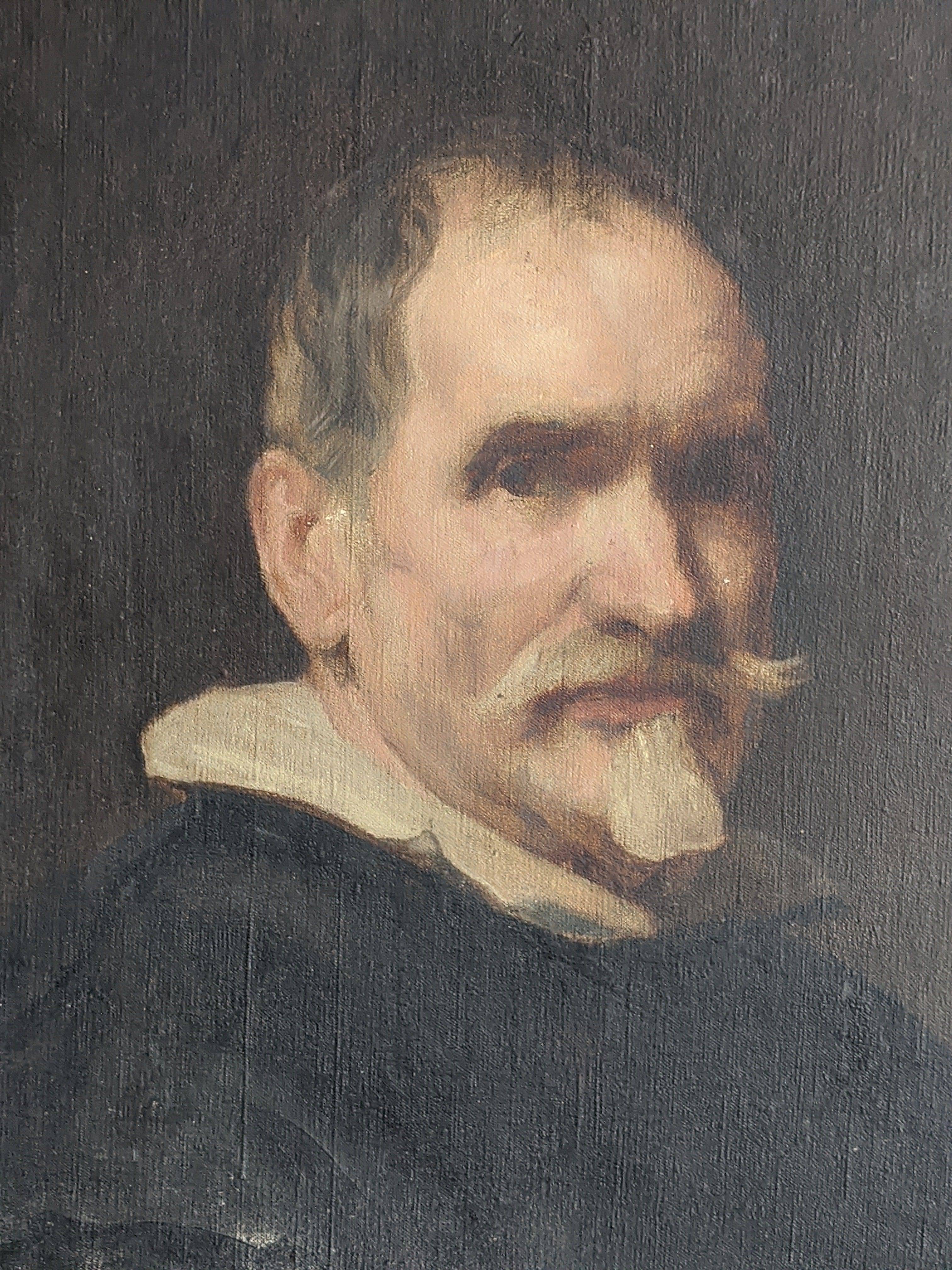 Antique French oil painting portrait gentleman framed from France